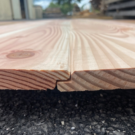 Volige Douglas 18 mm profil mi-bois - Evolution Bois