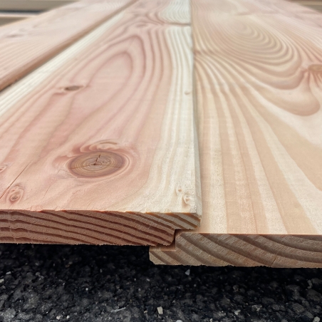 Volige Douglas 18 mm profil mi-bois - Evolution Bois