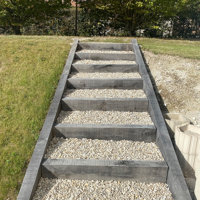 Traverse paysagère chêne massif 3,50 m - Evolution Bois