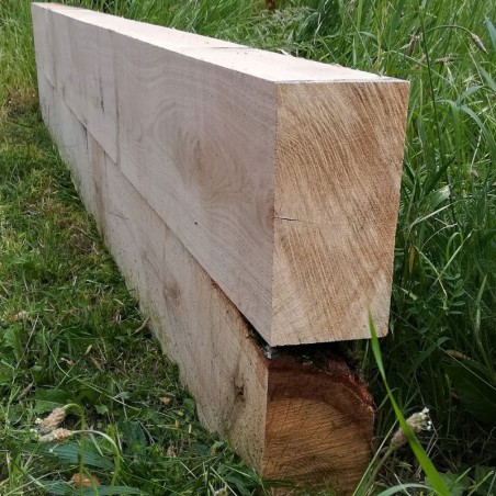 Traverse paysagère chêne massif section 10 x 20 cm - Evolution Bois