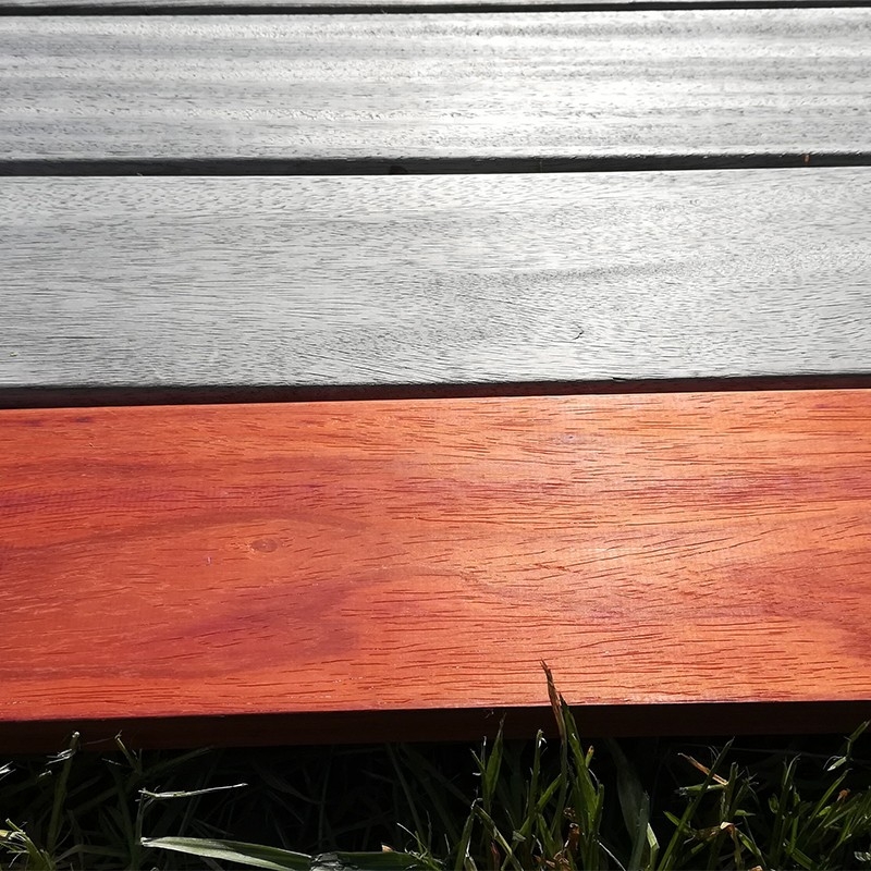 Lame de terrasse Padouk, bois exotique rainurée en bout - Evolution Bois